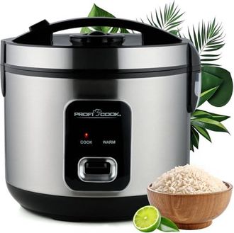 Profi Cook ProfiCook Reiskocher f&uuml;r 3kg Reis | schnelle Zubereitung ohne Anbrennen | Warmhaltefunktion | inkl. Messbecher & Reisl&ouml;ffel | Rice Cooker mit Antihaft