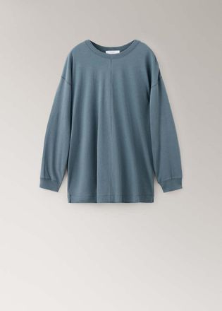 Mango T-shirt de pyjama 100 % coton bleu - Femme - S - MANGO