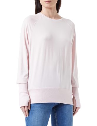 Esprit Damen Sus Ls Bk Open Sweatshirt, Light Pink, XXL EU