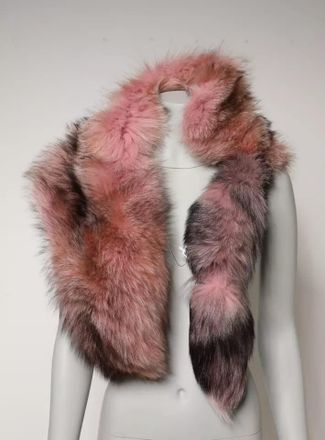 Dolce & Gabbana Rosa Frost Fuchs Fell Halsw&auml;rmer Winter Schal