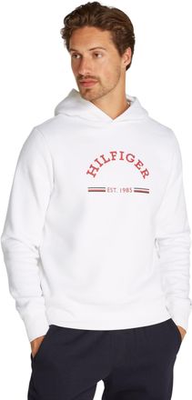 Tommy Hilfiger Herren Hoodie mit Kapuze, Weiß (White), XS