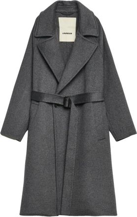 A Paper Kid Homme, Manteaux, Gris, Taille: L Cappotto Lungo In Panno Cintura