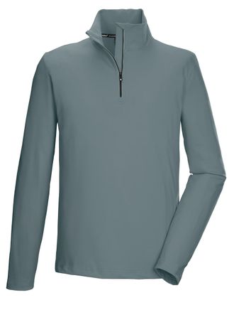 Killtec Herren Funktionsshirt/Fleeceshirt mit Stehkragen und Rei&szlig;verschluss KSW 71 MN FLX SHRT, seegrau, XL, 43465-000
