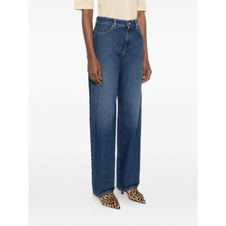 Max Mara Straight-Leg Cotton Jeans - Blue