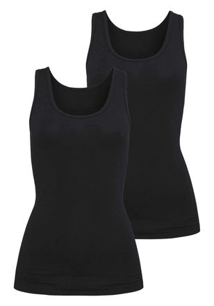 H.I.S Damen Unterhemd aus Baumwoll-Stretch im Multipack