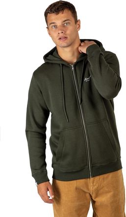 Reell Staple Logo Zip Hoodie Forest Green L