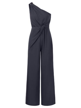 Apart Fashion Damen One-Shoulder Jumpsuit, Weitbeinige Marlene-Hose, Drapierte Taillendetails, Asymmetrischer Ausschnitt, Eleganter Cut-Out, Jersey-Stoff, Formeller