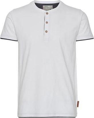 Indicode IDTony Homme T-Shirt à Manches Courtes Col Tunisien Mélange de Coton Regular Fit, Taille:XL, Couleur:Off-White (002)