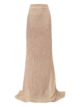 Lika jupe à ornements de sequins - Tons neutres