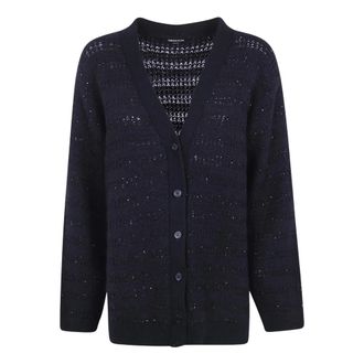 Fabiana Filippi Cardigan Mad226F453M420M093 - Femme - Pulls - Bleu - Taille: 40 FR