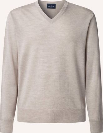 Hackett Pullover Gmd Merino Silk Vneck beige