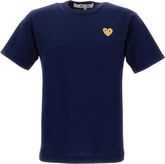 Comme Des Gar&ccedil;ons Homme, Tops, Bleu, Taille: L T-Shirt Avec Embl&egrave;me Dor&eacute;