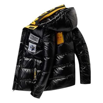 Generic Doudoune matelass&eacute;e Lourde pour Homme, Veste de Sport Brillante avec Capuche z9