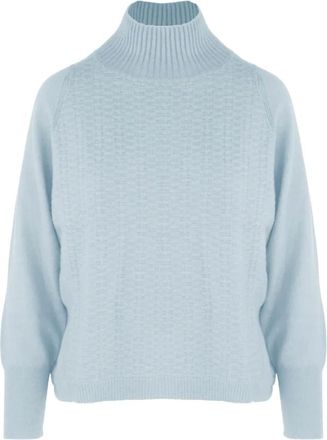 Malo Femme, Pulls, Bleu, Taille: 36 FR Cashmere Turtleneck