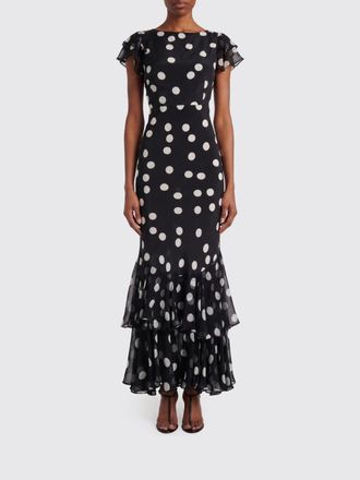 Rixo London Robe longue en viscose &agrave; pois