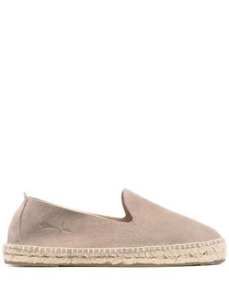 Maneb&igrave; espadrilles en daim &agrave; bout rond - Tons neutres