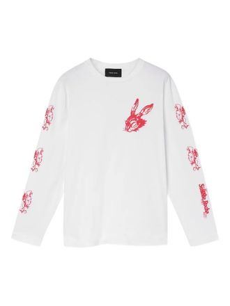 Simone Rocha t-shirt à manches longues Tortoise & Hare - Blanc