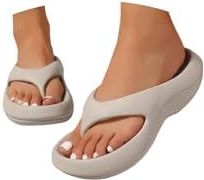 Generic Tongs orthop&eacute;diques pour femme, tongs orthop&eacute;diques l&eacute;g&egrave;res pour femme, sandales orthop&eacute;diques l&eacute;g&egrave;res pour femme, tongs &agrave; plateforme douce, chaussure