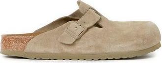 Birkenstock Mules plates en cuir velours