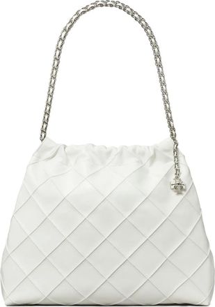 Tory Burch mini sac à main Fleming à effet usé - Blanc