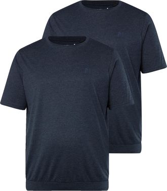 Men Plus Herren gro&szlig;e Gr&ouml;&szlig;en &Uuml;bergr&ouml;&szlig;en Menswear L-8XL Men+ T-Shirts, 2er-Pack, Bauchfit, Basic, Halbarm, bis 10 XL Navy blau 5XL 836311130-5XL