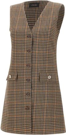 Liu Jo Femme, Vestes, Brun, Taille: 38 FR Robe Courte &agrave; Carreaux