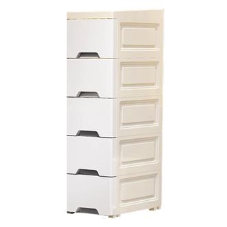 Generic Badezimmer-Aufbewahrungsschrank - Schubladen-Organizer mit 5 Ebenen, schmaler Rollschrank für Wohnung, Hotel, Miete, Badezimmer, Restaurant, Zuhause, 