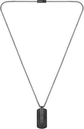 BOSS Jewelry Collier avec Pendentif pour Homme Collection ORLADO avec Placage en Noir (IP) - 1580356