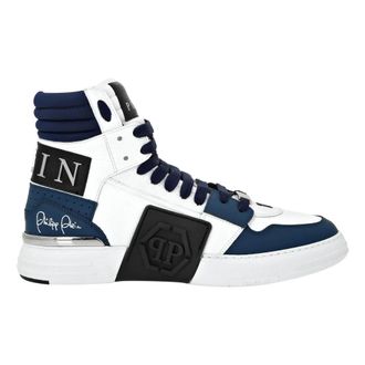 Philipp Plein unisex, Chaussures, Bleu, Taille: 43 EU Baskets montantes