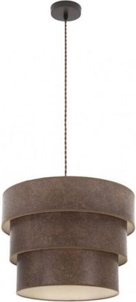 Fabrilamp Dreifach-Anh&auml;nger smile 1xe27 braun/rost regx40x40 cm