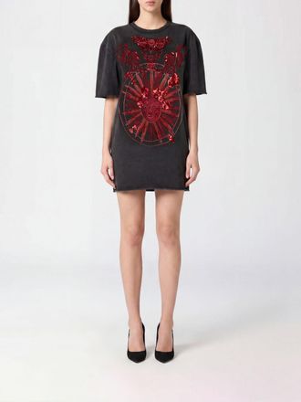 Philipp Plein Minikleid Etuikleid Butterfly Tattoo aus Baumwolle mit Paillettenstickerei