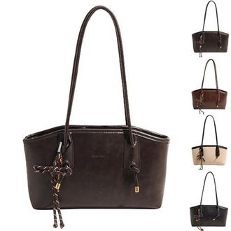 Generic Sac &agrave; bandouli&egrave;re pour femme - Sac &agrave; main en cuir synth&eacute;tique - Style vintage - Avec joli pendentif - Marron, caf&eacute;, 11.02 inch