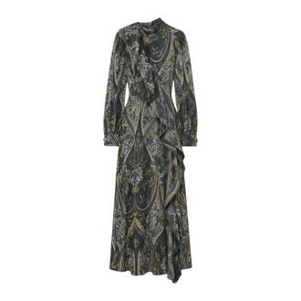 Ulla Johnson Sabrina Seiden-Maxikleid - - Dresses - Damen - Blau - S