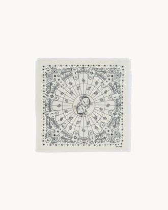 Kujten Petit bandana cachemire, imprim&eacute; signe astrologique Cancer - Petit Bandana Hachi Sign Cancer