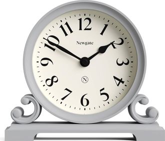 Newgate Watches Divisadero Kaminsims Uhr | Traditionelles doppelschnecken Design | Uhrwerk grau | Klassischer Stil f&uuml;r Schreibtisch, tischplatte, Regal oder nachttisc