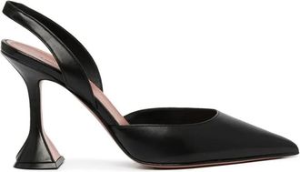 Amina Muaddi Hohe Schuhe - Pointed Toe Slingbacks With Hourglass Heel - Gr. 36 (EU) - in Schwarz - f&uuml;r Damen