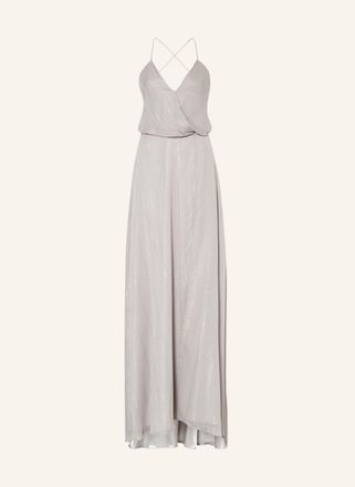 Unique Abendkleid Mit Glitzergarn grau