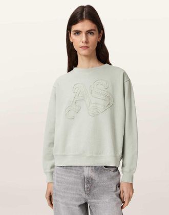 AllSaints Insignia Pippa - Sweatshirt in Meergr&uuml;n