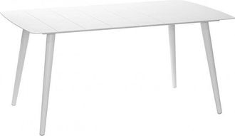 M&S Collection Table rectangulaire esprit bord de mer Blanc 160x90x74 cm