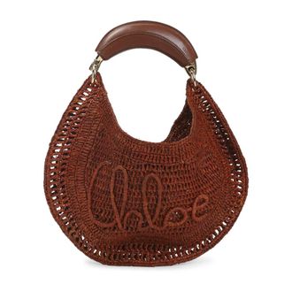 Chloé Femme, Sacs, Brun, Taille: ONE Size Sac Hobo Banane dÉté Tissé à la Main