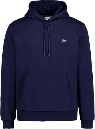 Lacoste Herren Hoodie blau Bio-Baumwolle unifarben