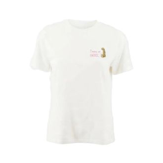 MC2 Saint Barth Dame Leo 10 Emb T-Shirt - - Tops - Damen - Wei&szlig; - M
