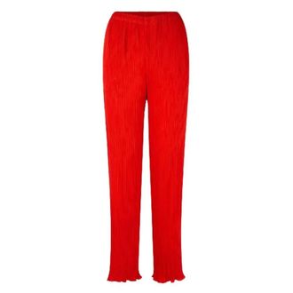 Sams&oslash;e & Sams&oslash;e Fridah Plisse Hose - - Trousers - Damen - Orange - M