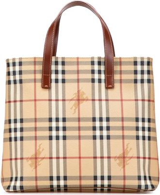 Burberry Shopper - Haymarket Check Coated Canvas Tote - Gr. unisize - in Braun - für Damen