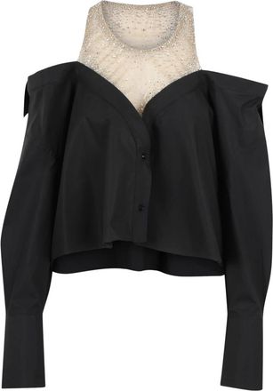 Giuseppe Di Morabito Femme, Blouses et Chemises, Noir, Taille: 38 FR Chemise Coeur