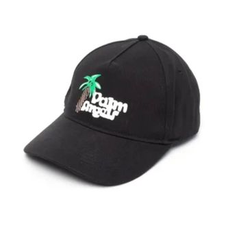 Palm Angels Homme, Accessoires, Noir, Taille: ONE Size Casquette de baseball Sketchy