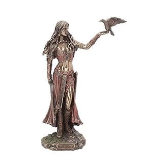 Nemesis Now Figur Morrigan und Krähe, 28 cm, bronzefarben