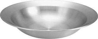 Luxshiny CALLARON Edelstahlplatten F&uuml;r Salat Und Suppe Runde Edelstahlsch&uuml;ssel Mit Flachem Design K&uuml;chengeschirr Aus Edelstahl F&uuml;r Servieren Und Multifunktions