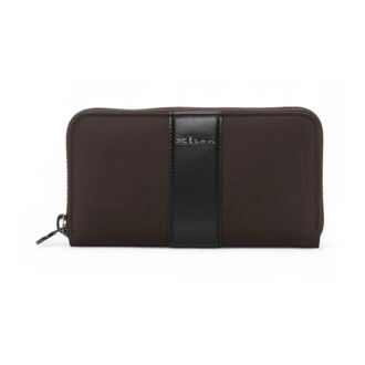 Kiton Leder Zip Around Geldb&ouml;rse mit Metalllogo - - Accessories - Herren - Braun - ONE SIZE