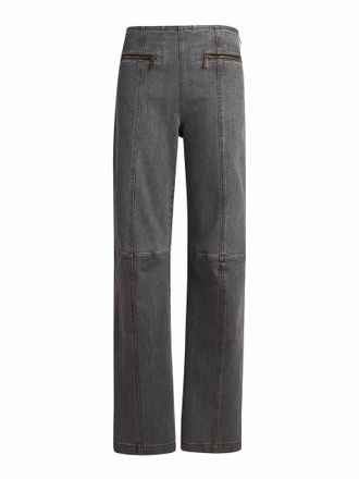 Etro Womens Jeans Straight Leg Grey Cotton